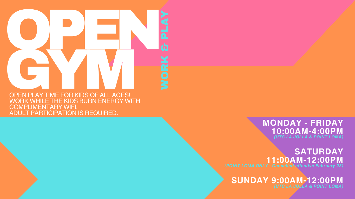 Open Gym - Unlimited Open Gym Only $59 Per Month! | G3Kids San Diego